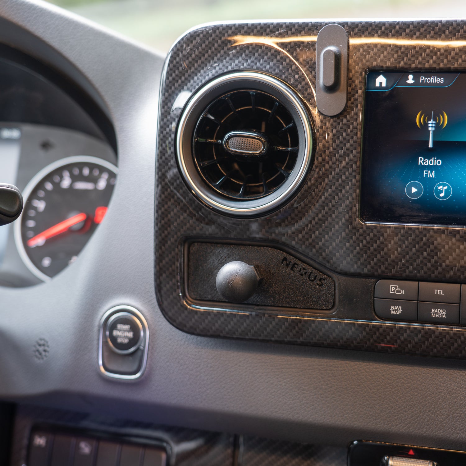 Nexus 1" RAM Ball Mount Cubby Adapter for Winnebago Revel and Mercedes ...