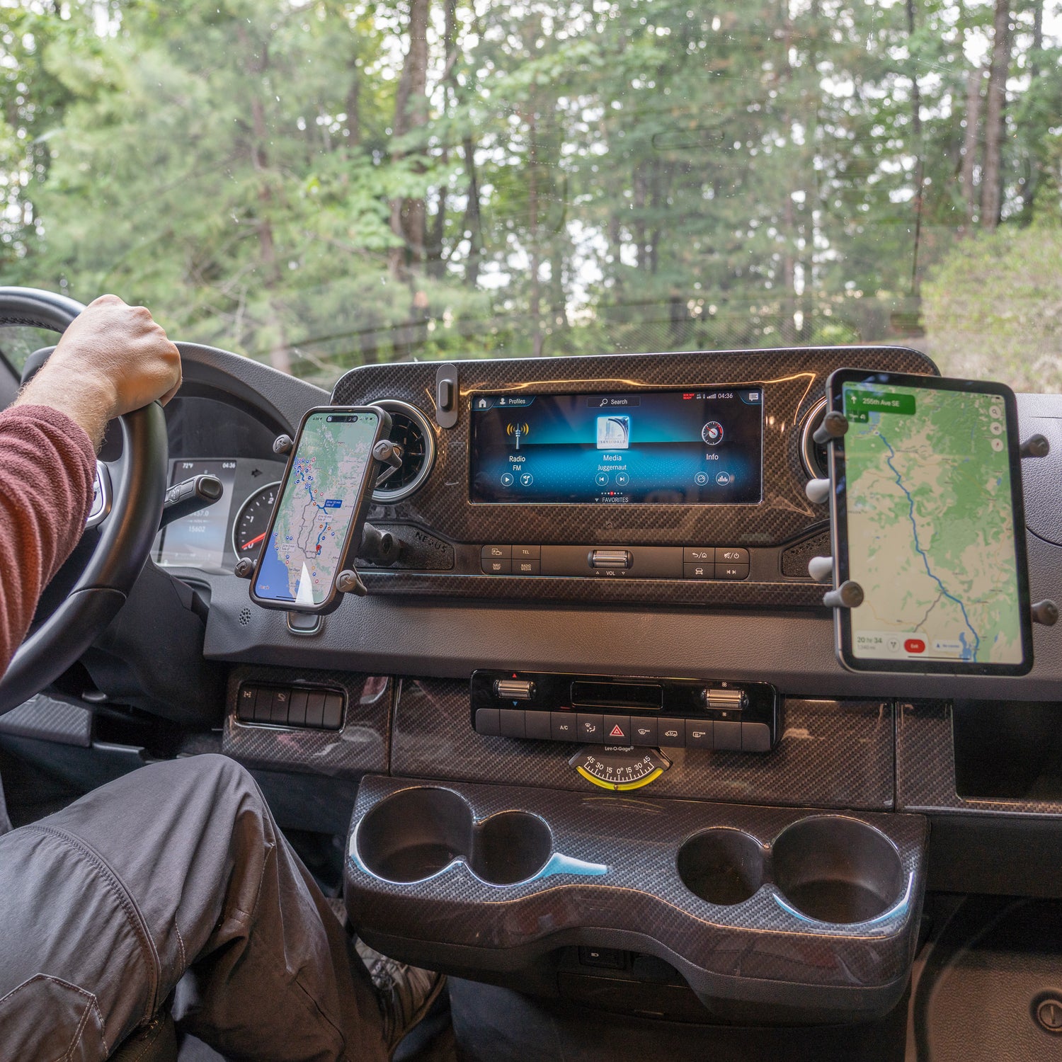 Nexus 1" RAM Ball Mount Cubby Adapter for Winnebago Revel and Mercedes ...